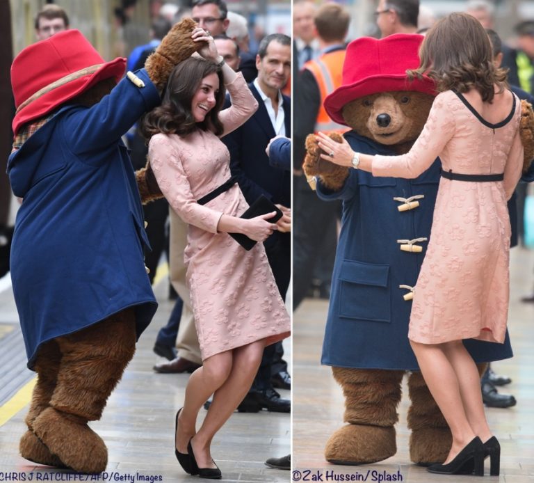 Kate in Orla Kiely as she Dances with Paddington Bear – What Kate Wore