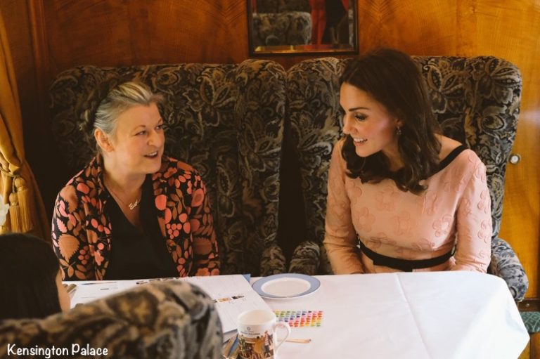 Kate in Orla Kiely as she Dances with Paddington Bear – What Kate Wore