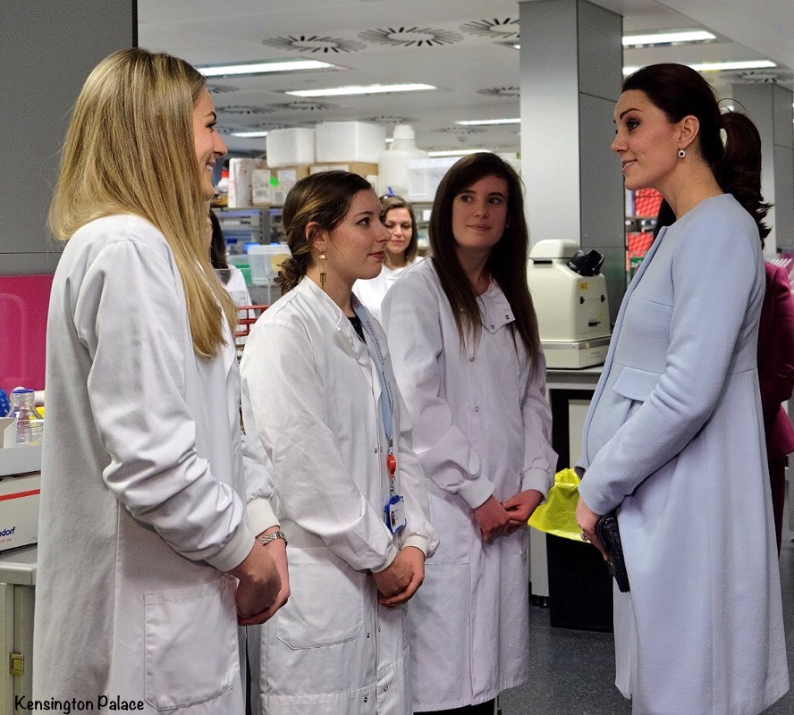 Kate Maurice Wohl Speaking with Staff Blue Seraphine Natasha coat Jan ...