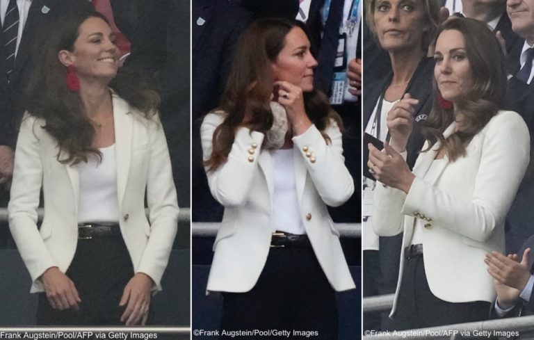 The Cambridges Echo Team Colors for Euro Football Match – What Kate Wore