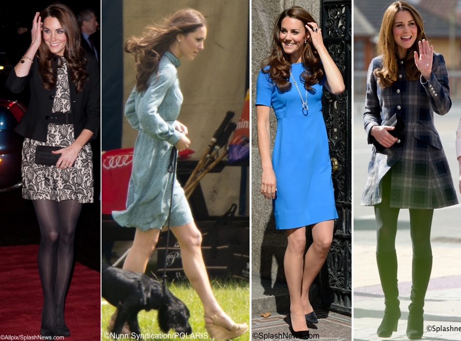 Kate Shorter Hemlines 2011 2012 2013 Montage – What Kate Wore