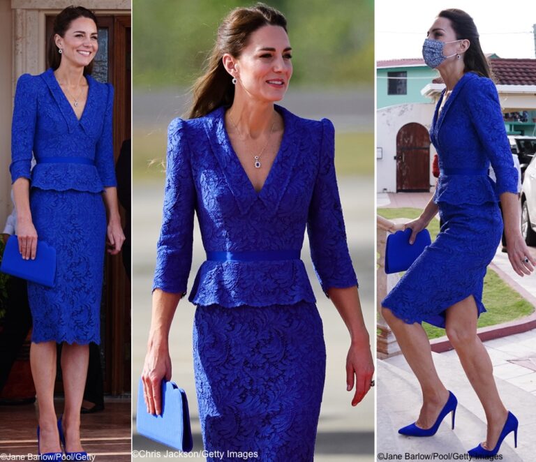 The Duchess in Jenny Packham for Start of Caribbean Tour – What Kate Wore