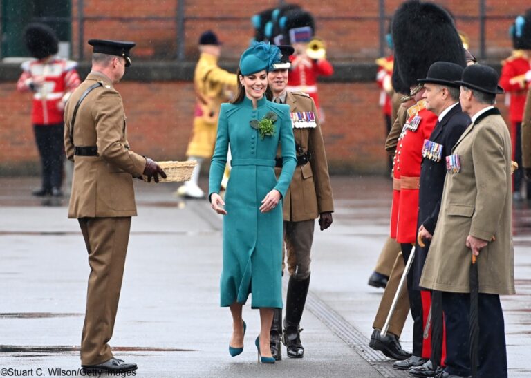 It’s Catherine Walker for St. Patrick’s Day with the Irish Guards ...