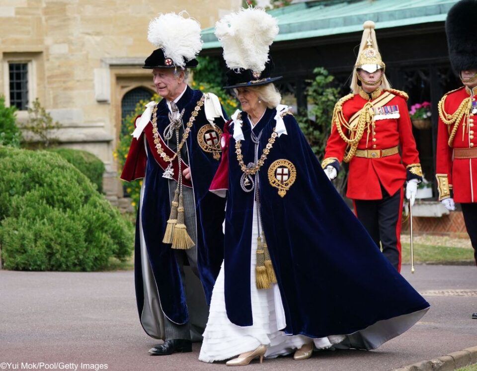 The Princess of Wales in Monochrome Ensemble for Order of the Garter ...