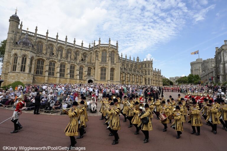 The Princess of Wales in Monochrome Ensemble for Order of the Garter ...