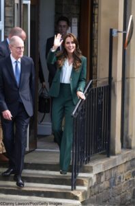 The Princess in Burberry for Visits to Heritage Textile Mills – What ...