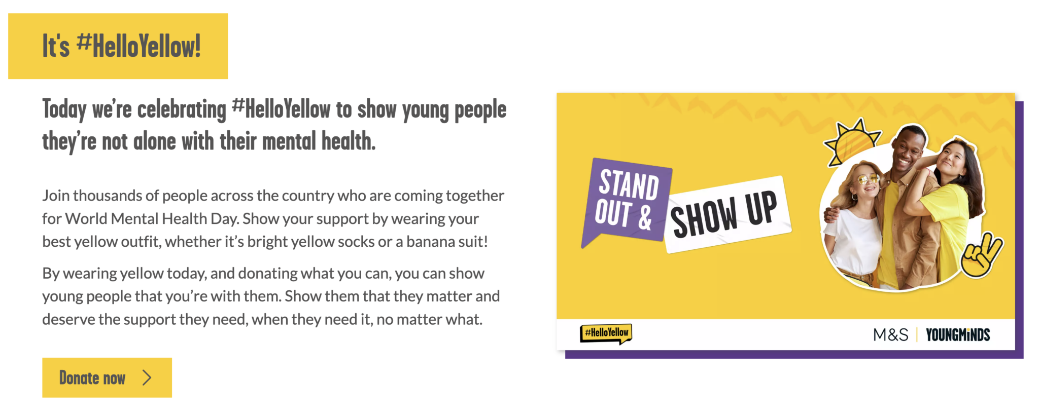 It’s “Hello Yellow” for World Mental Health Day – What Kate Wore