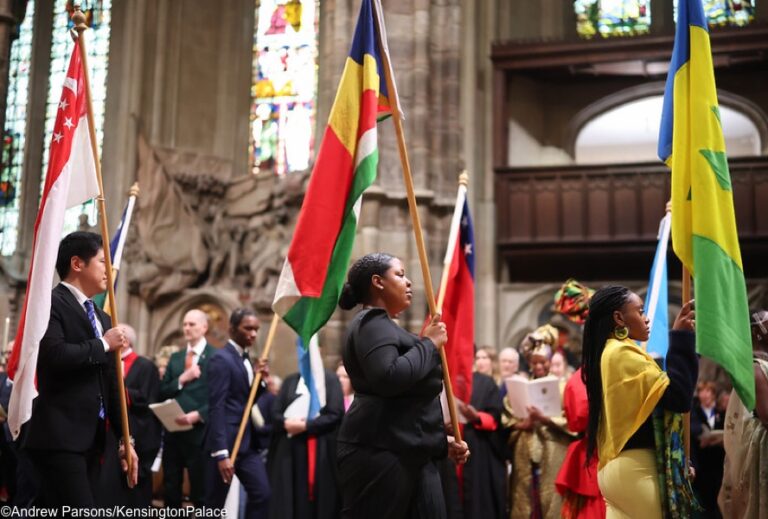 The Princess in Rich Red Ensemble for Commonwealth Day Service. – What ...