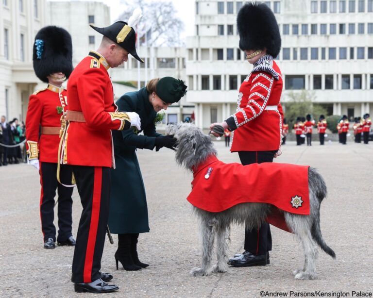 The Princess in Green for St. Patrick’s Day with the Irish Guards ...