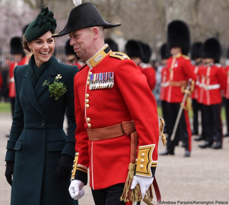 The Princess in Green for St. Patrick’s Day with the Irish Guards ...