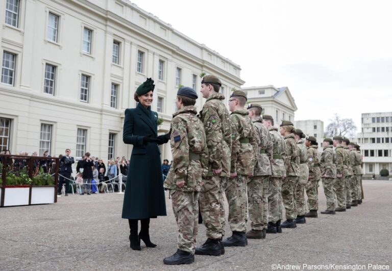 The Princess in Green for St. Patrick’s Day with the Irish Guards ...