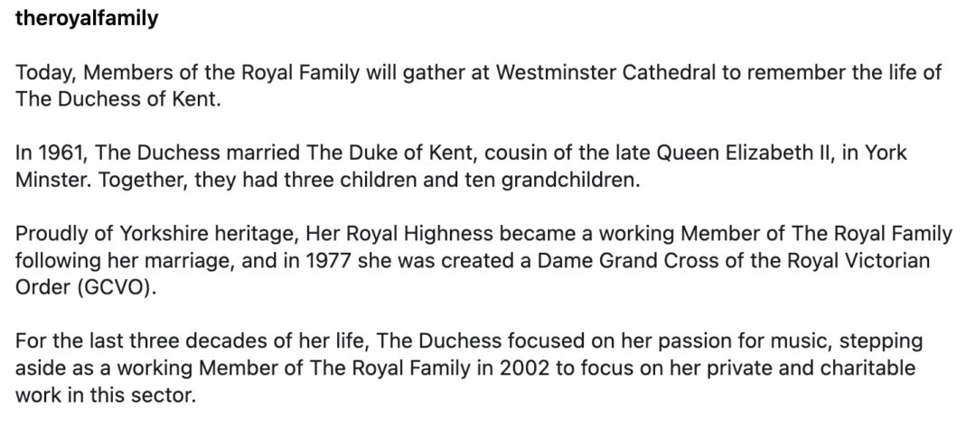 The Princess of Wales in Familiar Designs for Duchess of Kent Funeral ...